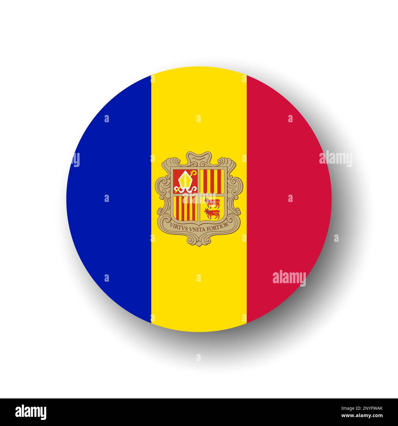 Round flag of andorra Stock Vector Images - Alamy
