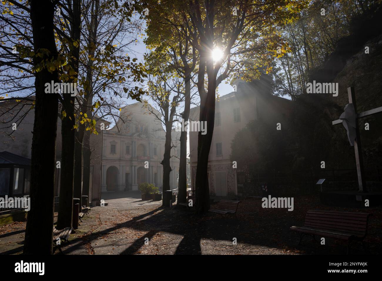 View of Diocesan Shrine of Our Lady of Crea, Province of Alessandria ...