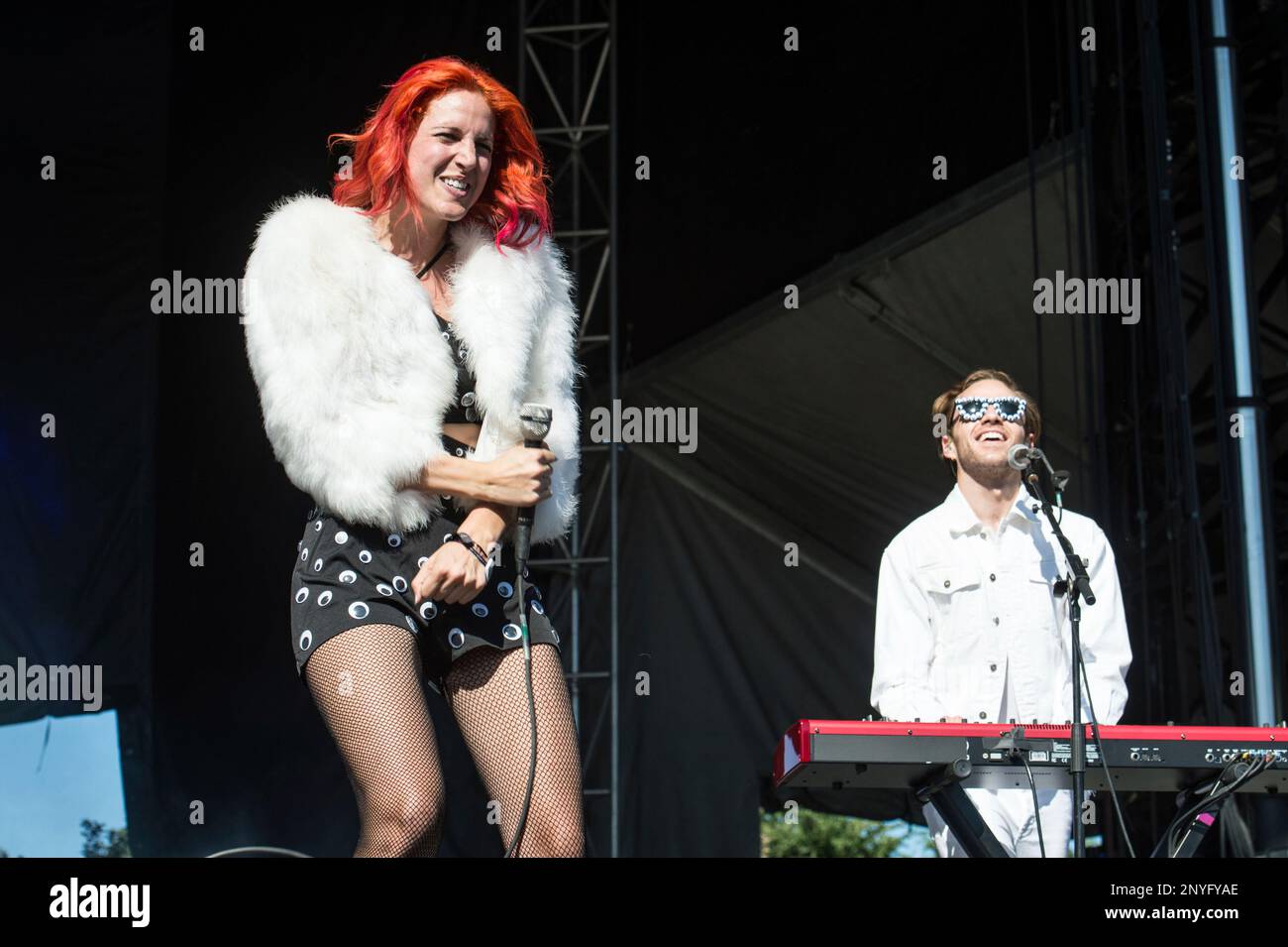 Lizzy Plapinger and producer Max Hershenow of MS MR perform during ...