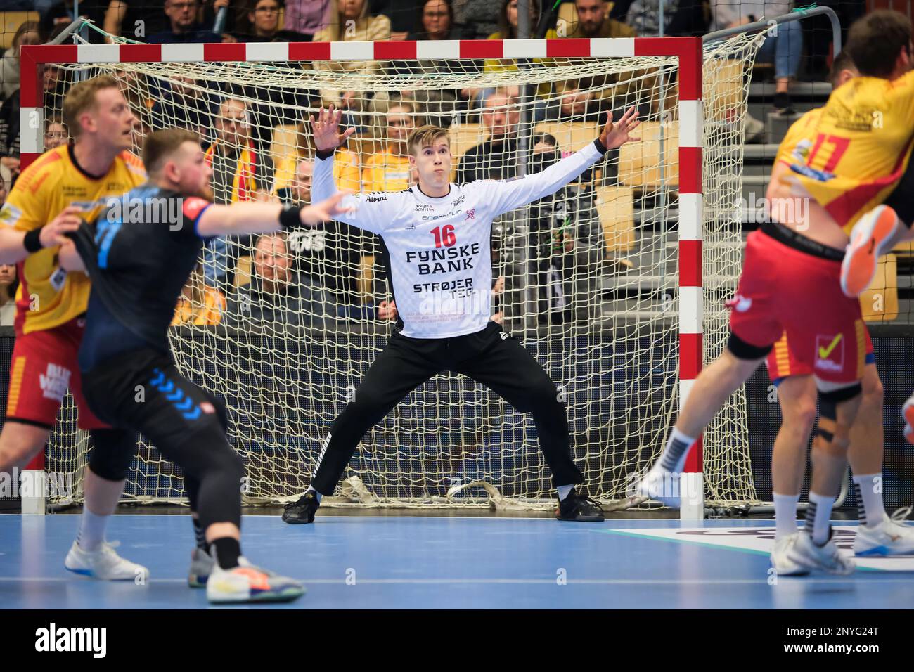 Odense, Denmark. 01st Mar, 2023. Tobias Thulin (16) of GOG seen in the ...