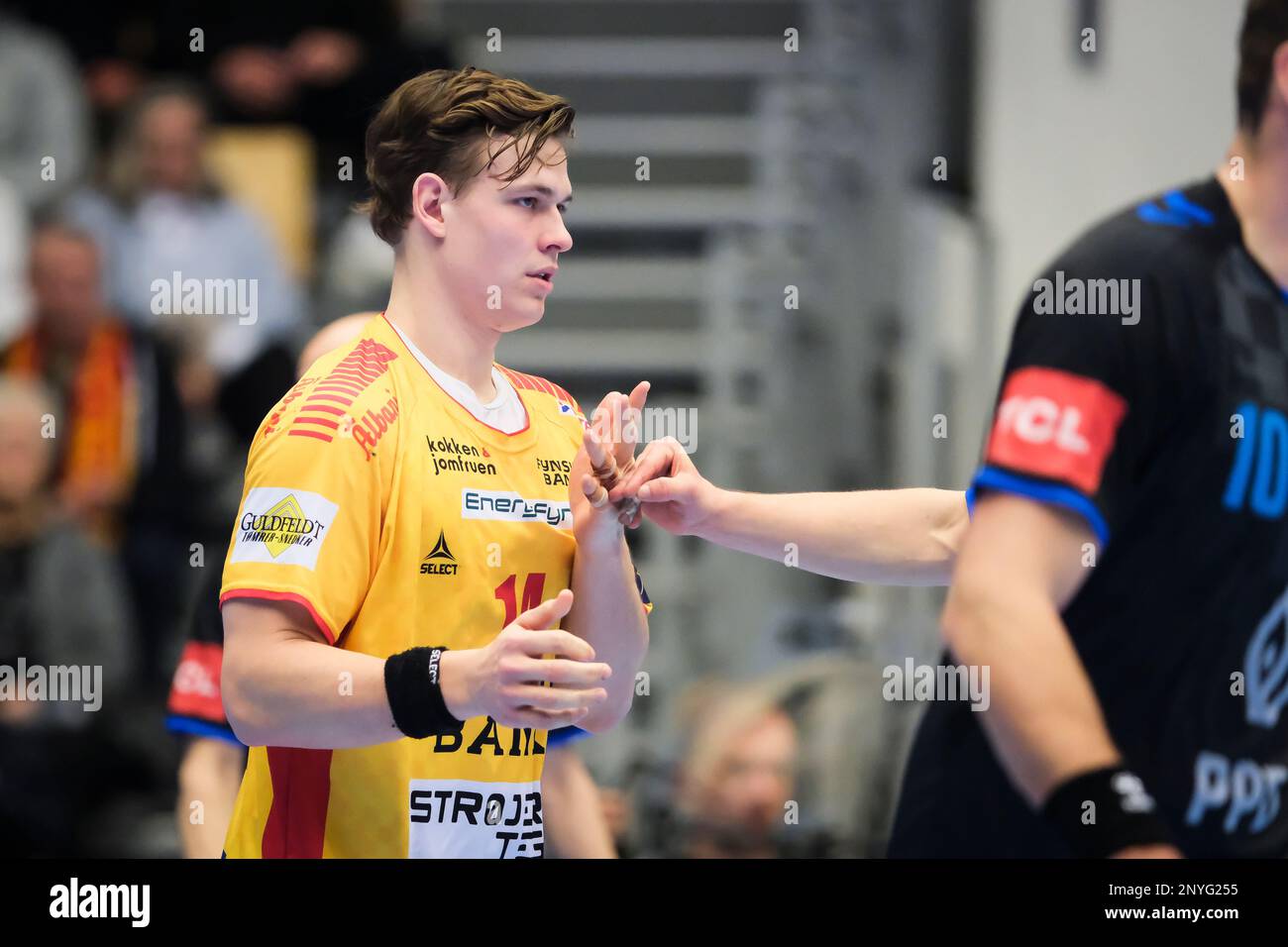Odense, Denmark. 01st Mar, 2023. Lukas Jorgensen (14) of GOG seen in ...