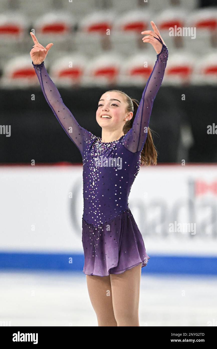 Kaiya RUITER (CAN), during Junior Women Short Program, at the ISU World ...