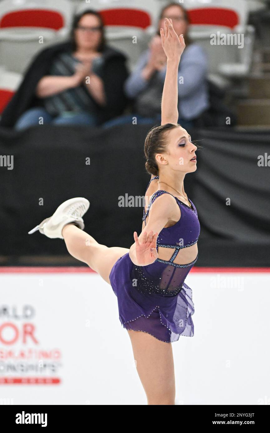 Livia KAISER (SUI), during Junior Women Short Program, at the ISU World ...