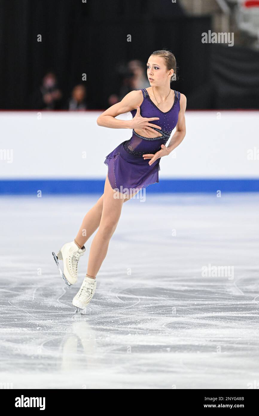 Livia KAISER (SUI), during Junior Women Short Program, at the ISU World ...