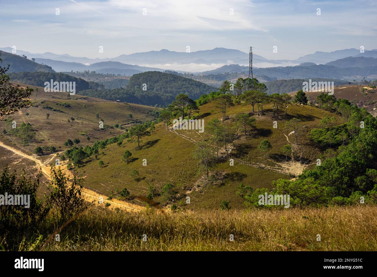 A picture-perfect shot of rolling hills of Xieng Khuang, Northern Laos ...