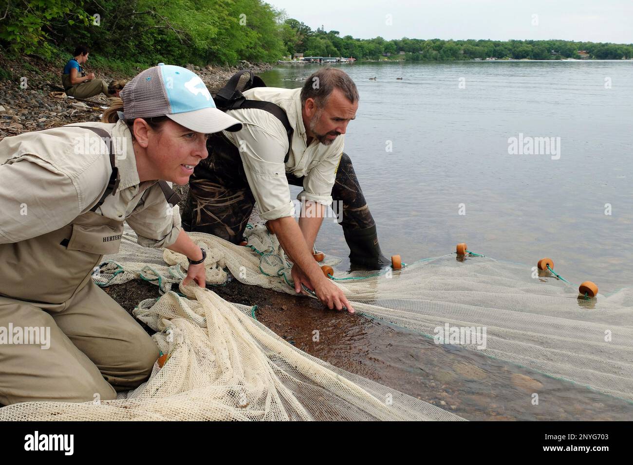 In this July 11, 2017 photo, DNR fisheries research scientist Gretchen ...