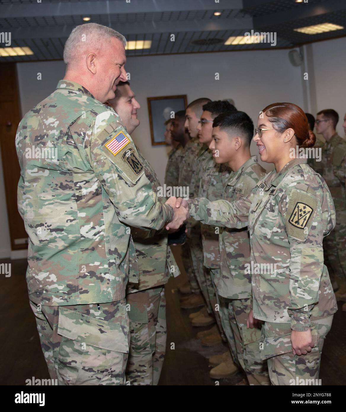 U.S. Army Col. Bruce A. Bredlow, commander, and Master Sgt. Gregory ...