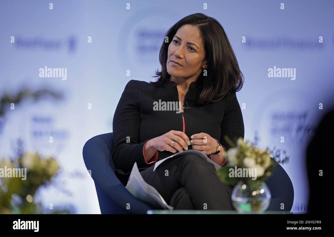 Mishal Husain hosts a group discussion during the Global Soft Power ...