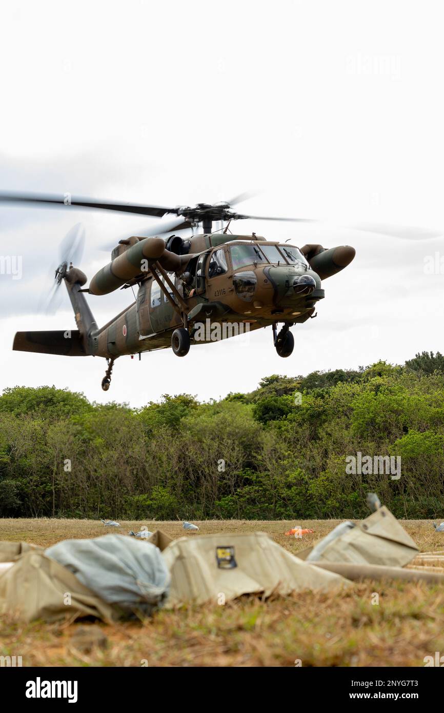 A Japan Ground Self Defense Force (JGSDF) UH-60JA Black Hawk Helicopter ...