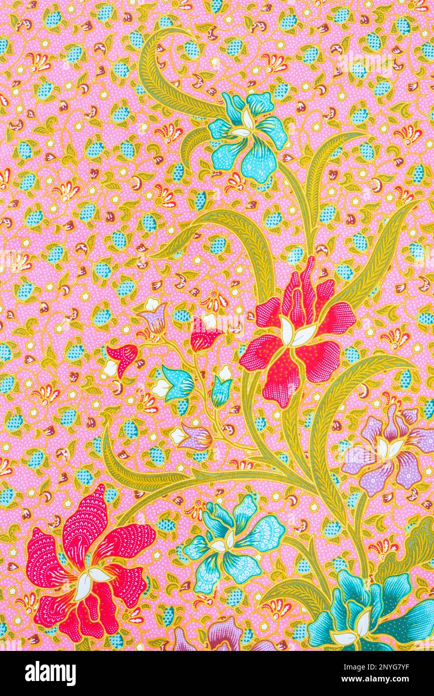 Beautiful of art Malaysian and Indonesian Batik Pattern Stock Photo - Alamy