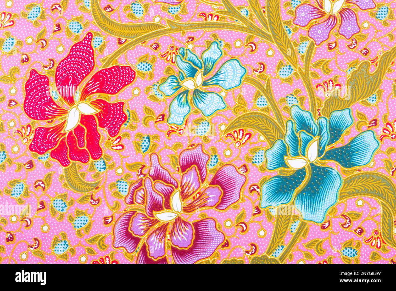 Beautiful of art Malaysian and Indonesian Batik Pattern Stock Photo - Alamy