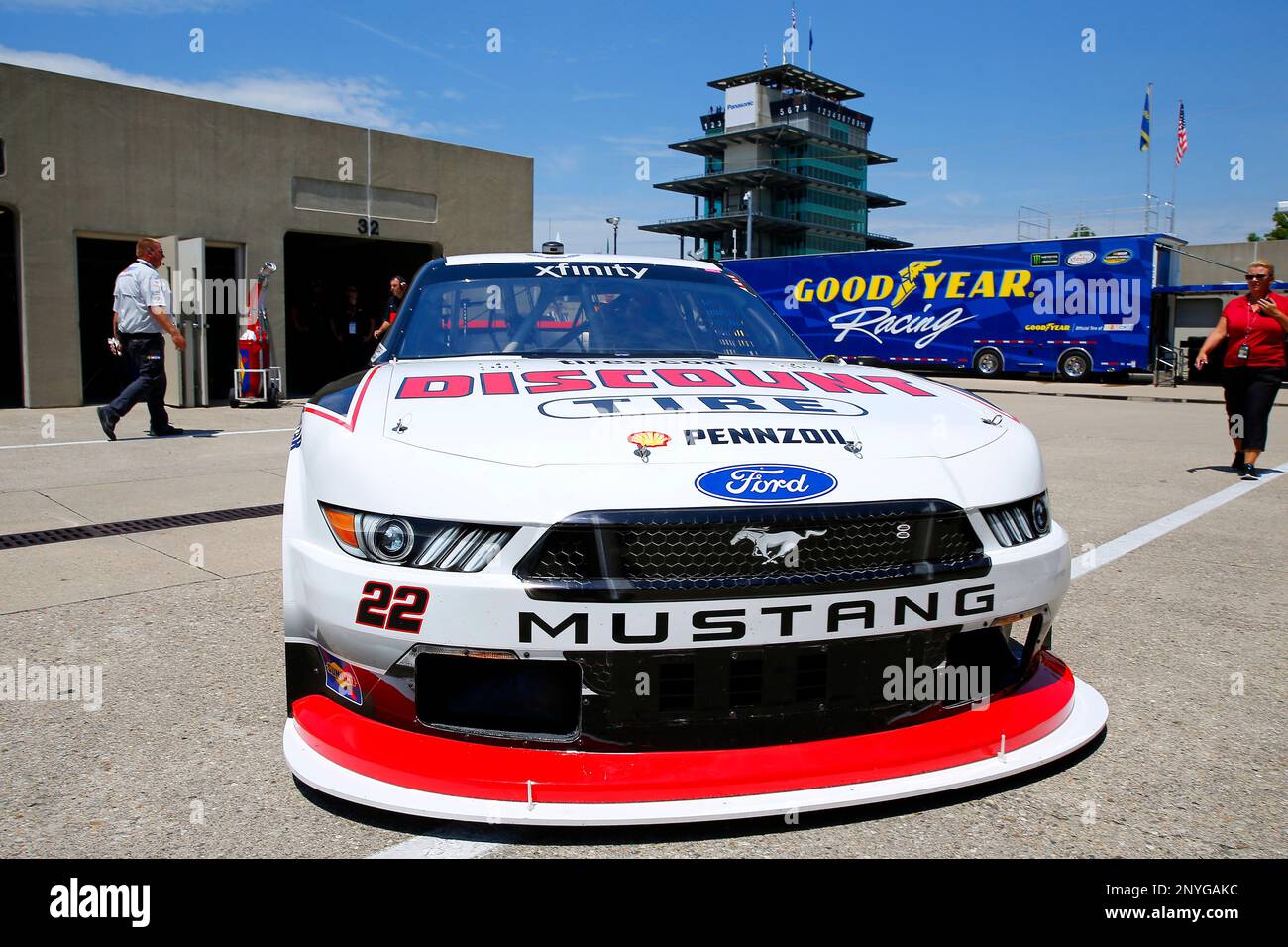 Joey Logano, Discount Tire Ford Mustang during practice for the NASCAR ...