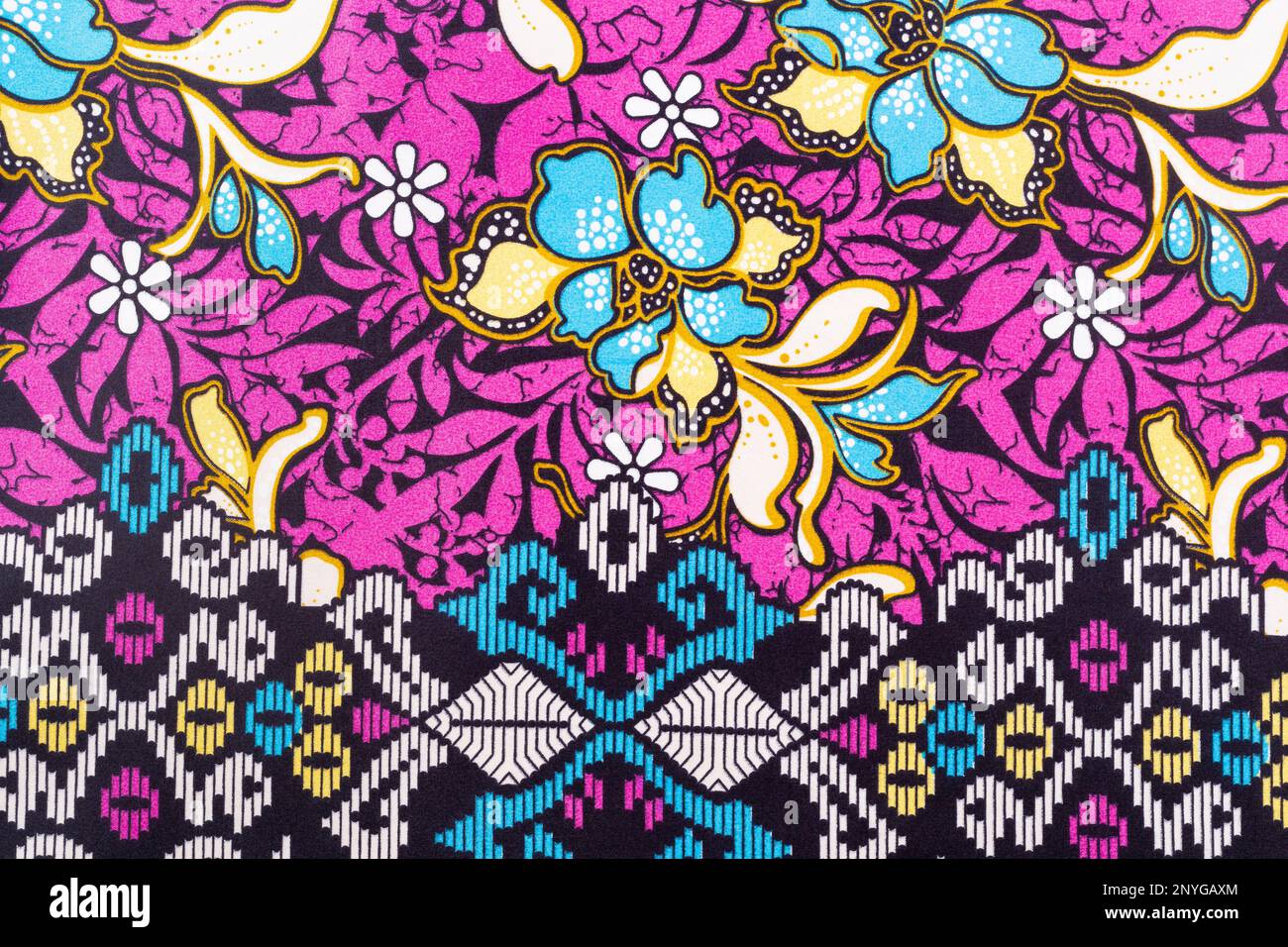 background beautiful batik, detail of pattern fabric of cloth Stock ...