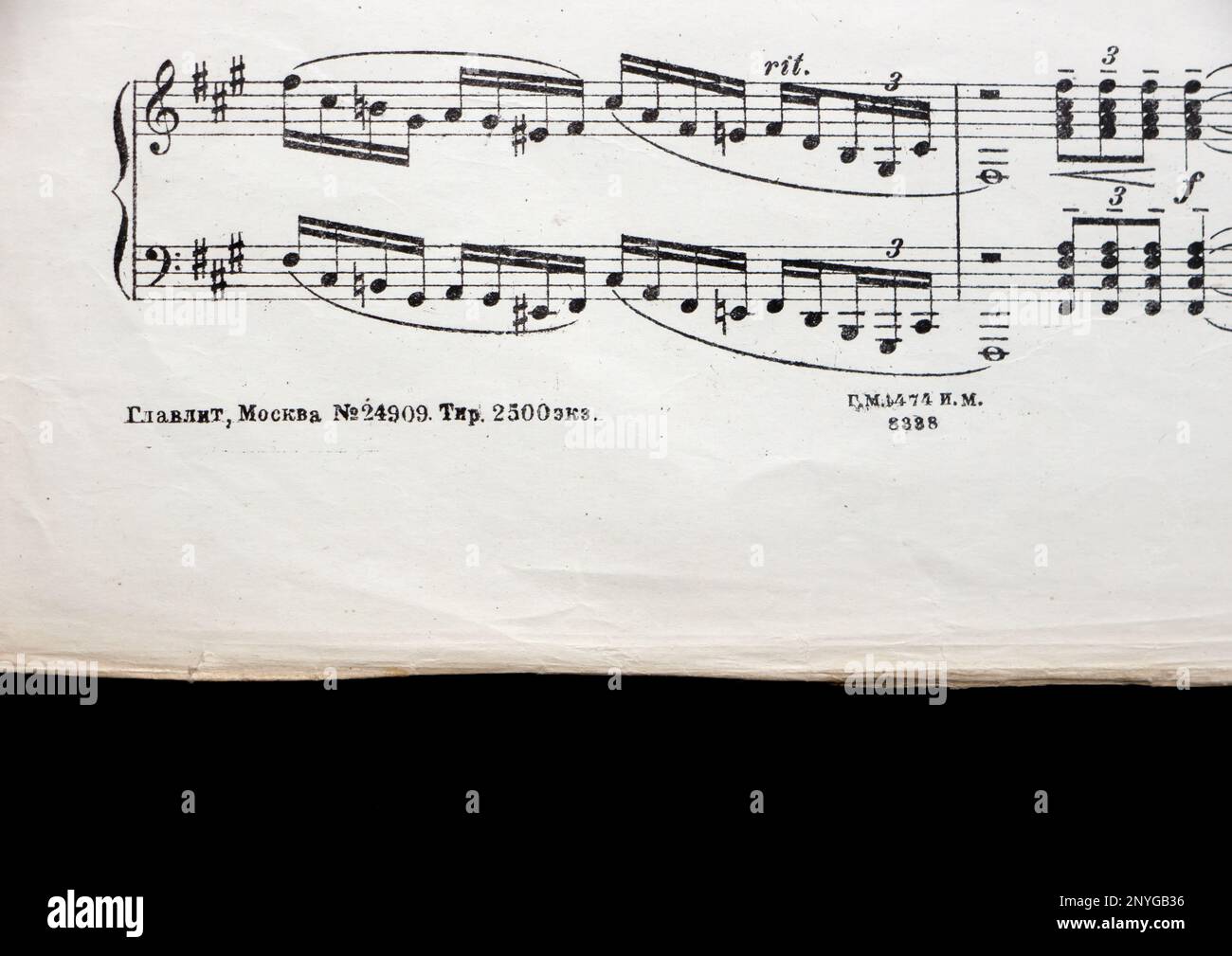 Vintage sheet music "Compositions for piano. Op.23 No. 1 Fis-moll" by ...