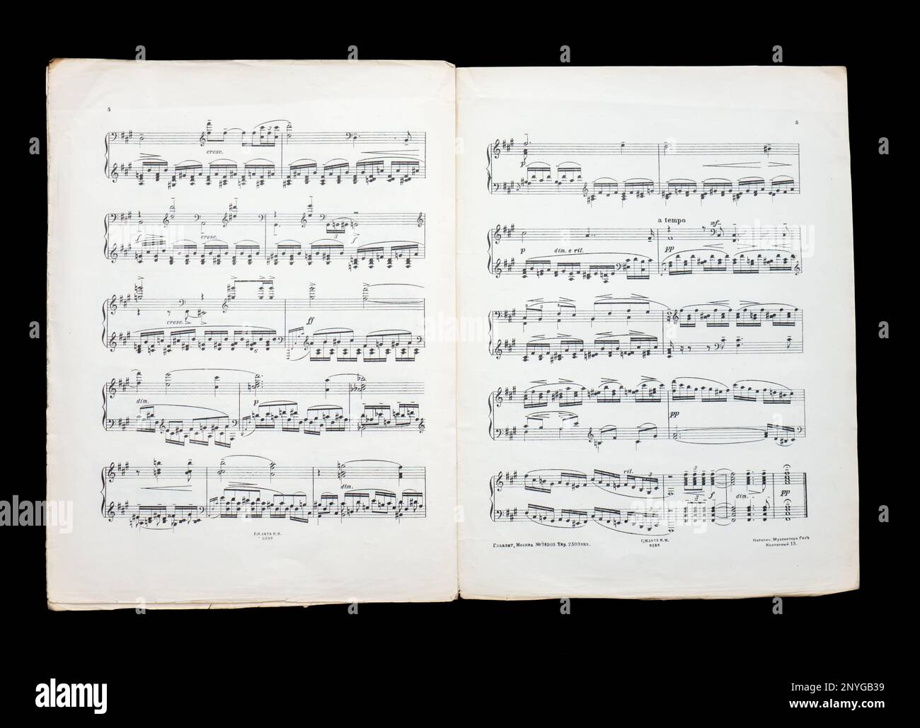 Vintage sheet music "Compositions for piano. Op.23 No. 1 Fis-moll" by ...
