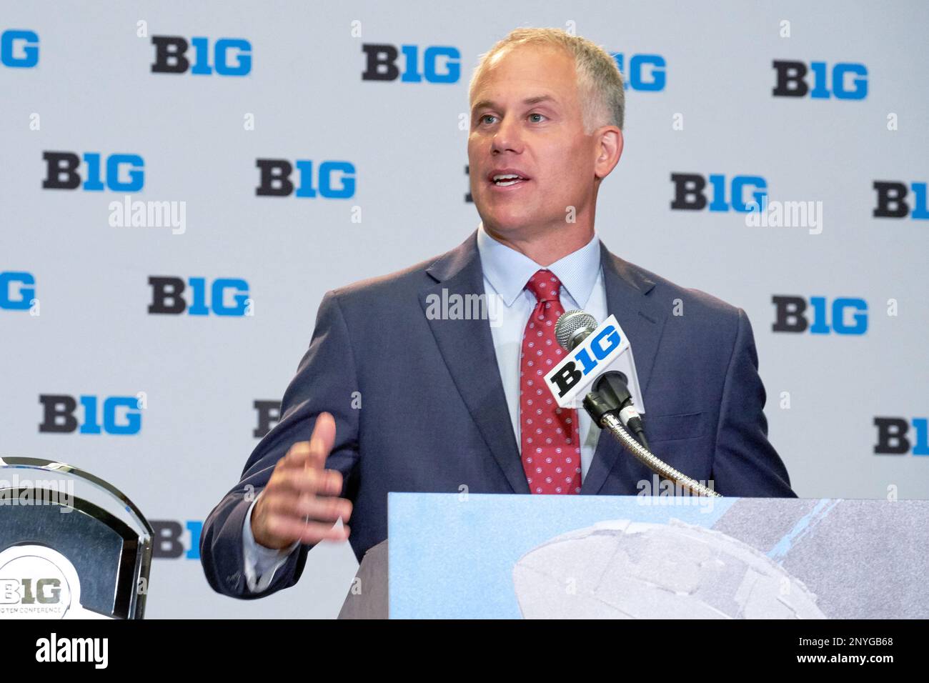CHICAGO, IL - JULY 24: Maryland Football head coach DJ Durkin takes ...