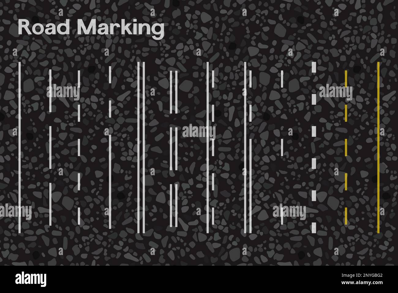 Horizontal road markings set, dividing lines vector illustration Stock Vector Image & Art - Alamy