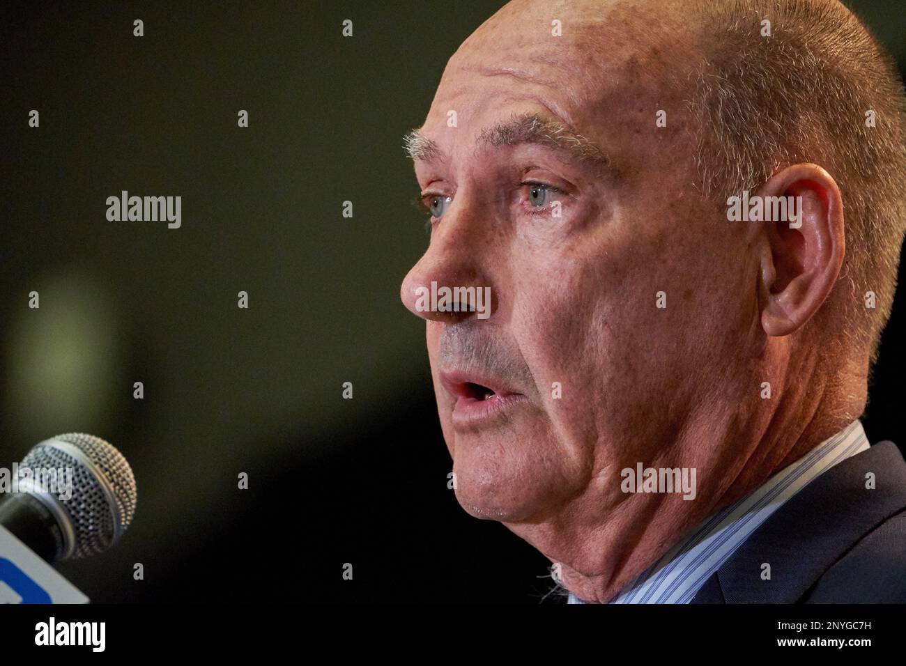 CHICAGO, IL - JULY 24: Big Ten Commissioner Jim Delany takes questions ...
