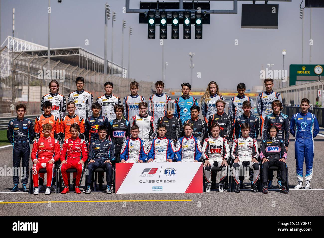 F3 drivers’ class picture during the 1st round of the 2023 FIA Formula ...