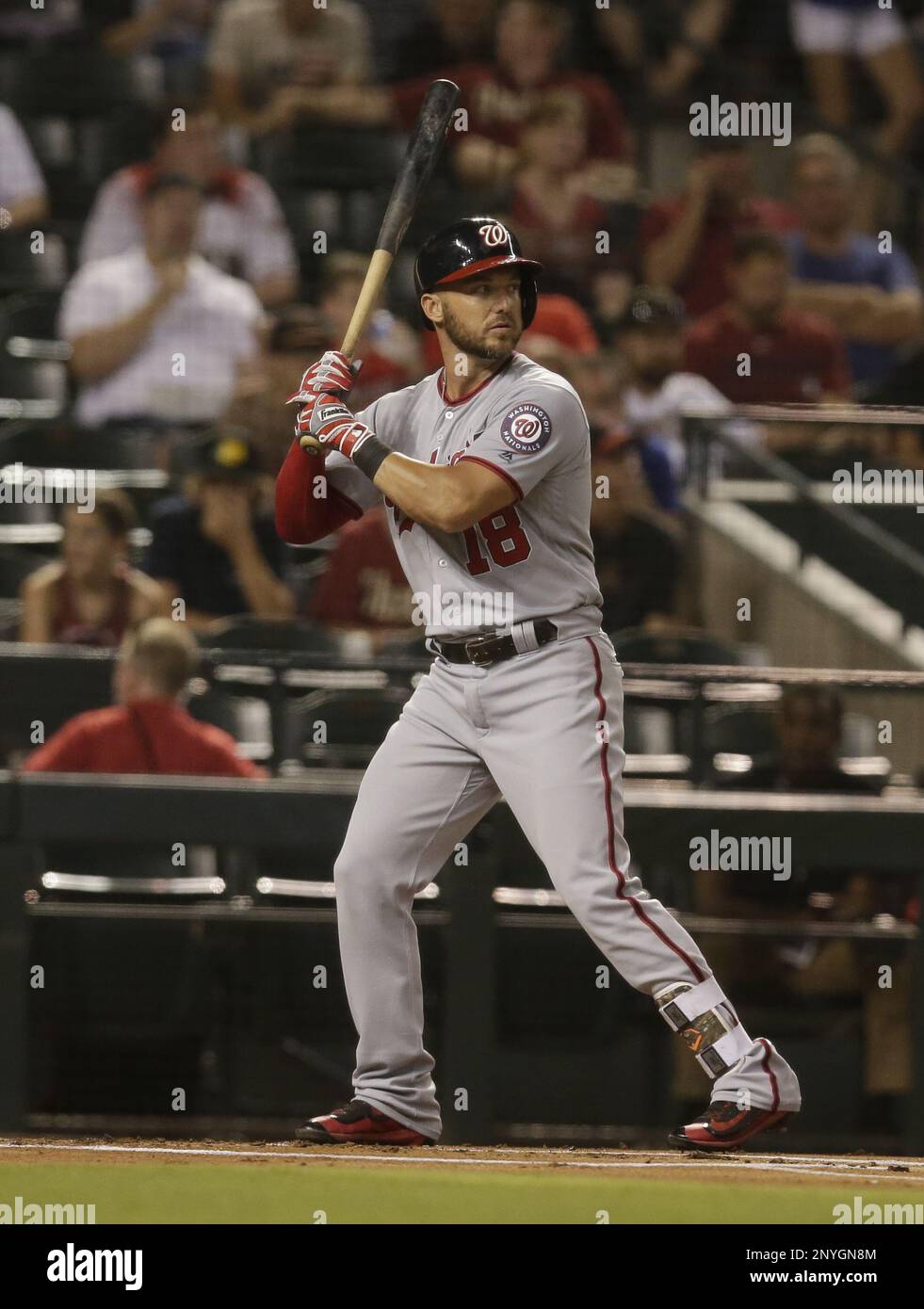 Washington Nationals left fielder Ryan Raburn (18) during a MLB ...