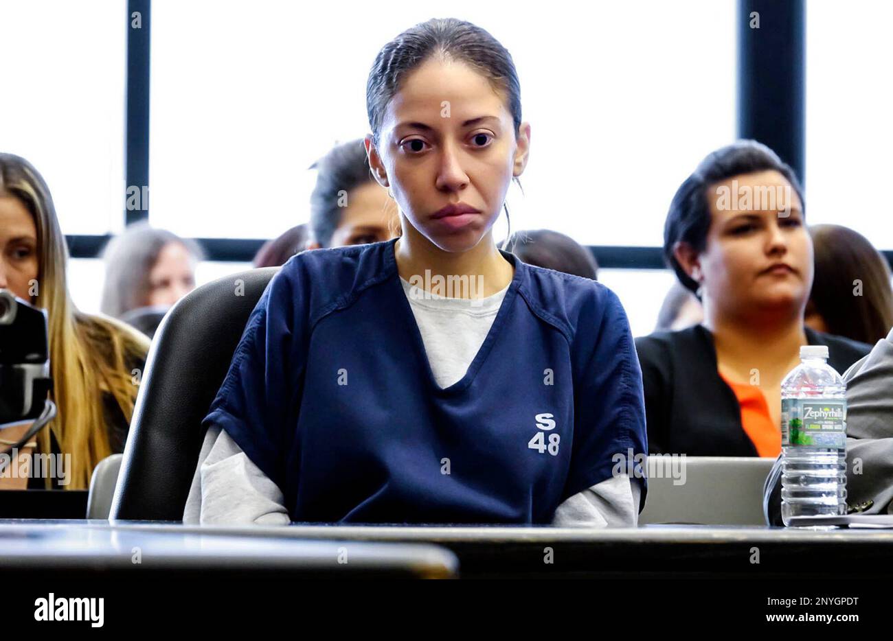 Dalia Dippolito listens to her ex-husband, Michael Dippolito, testify ...