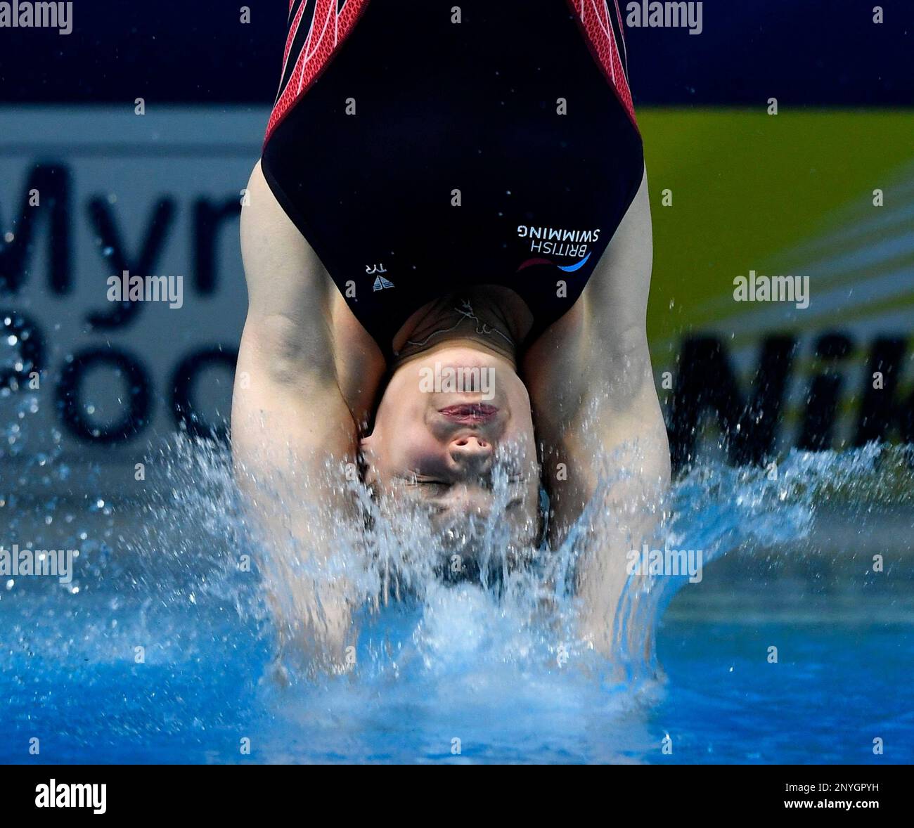 Grace Reid of Great Britain competes in the women's diving 3m ...