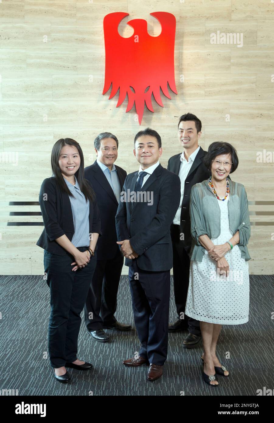 (Front Row L- R )- Ms. Shirley Halim, Finance Manager; Mr Tan Lak Tho ...