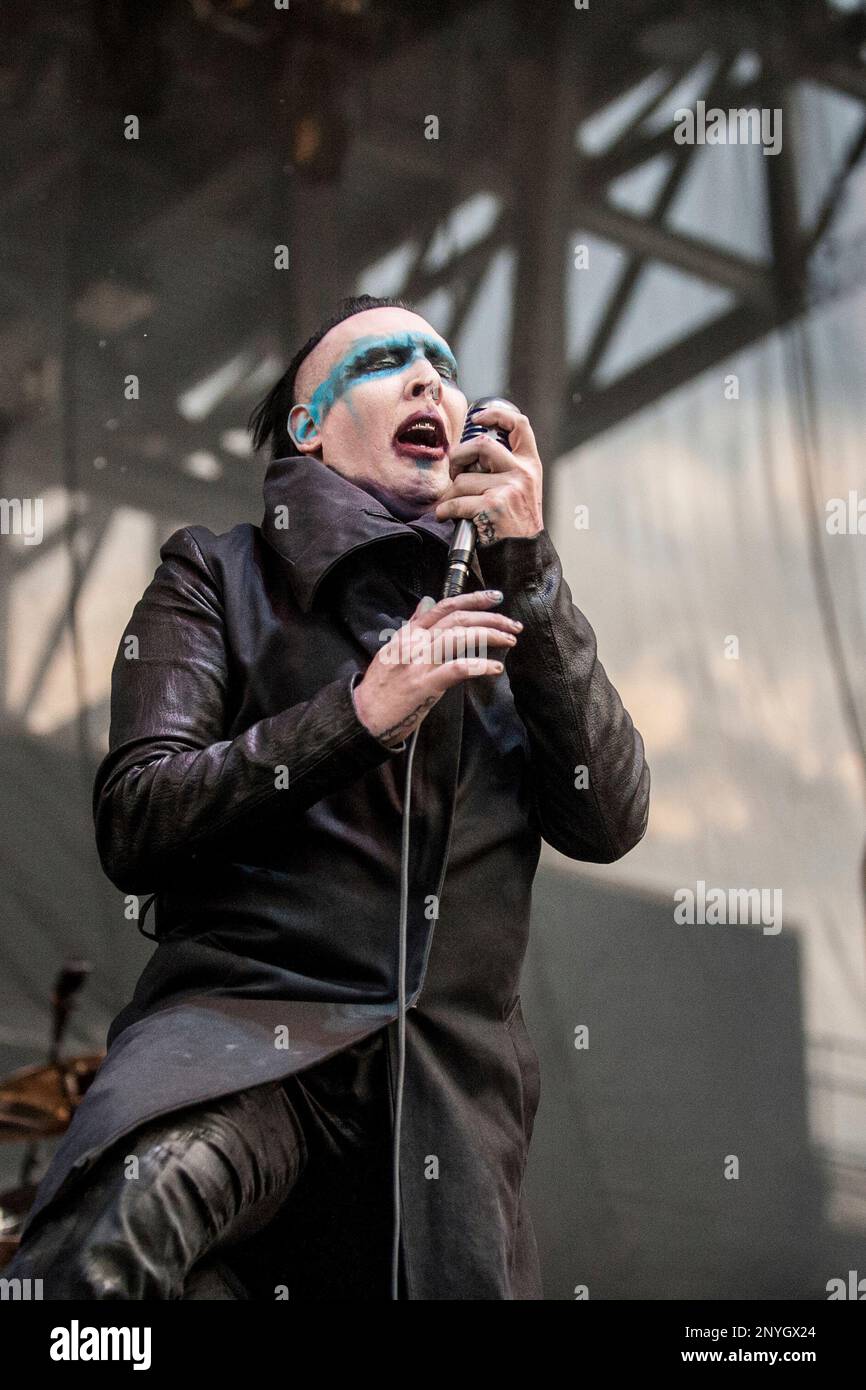 Marilyn Manson performs during the Rock On The Range festival at ...