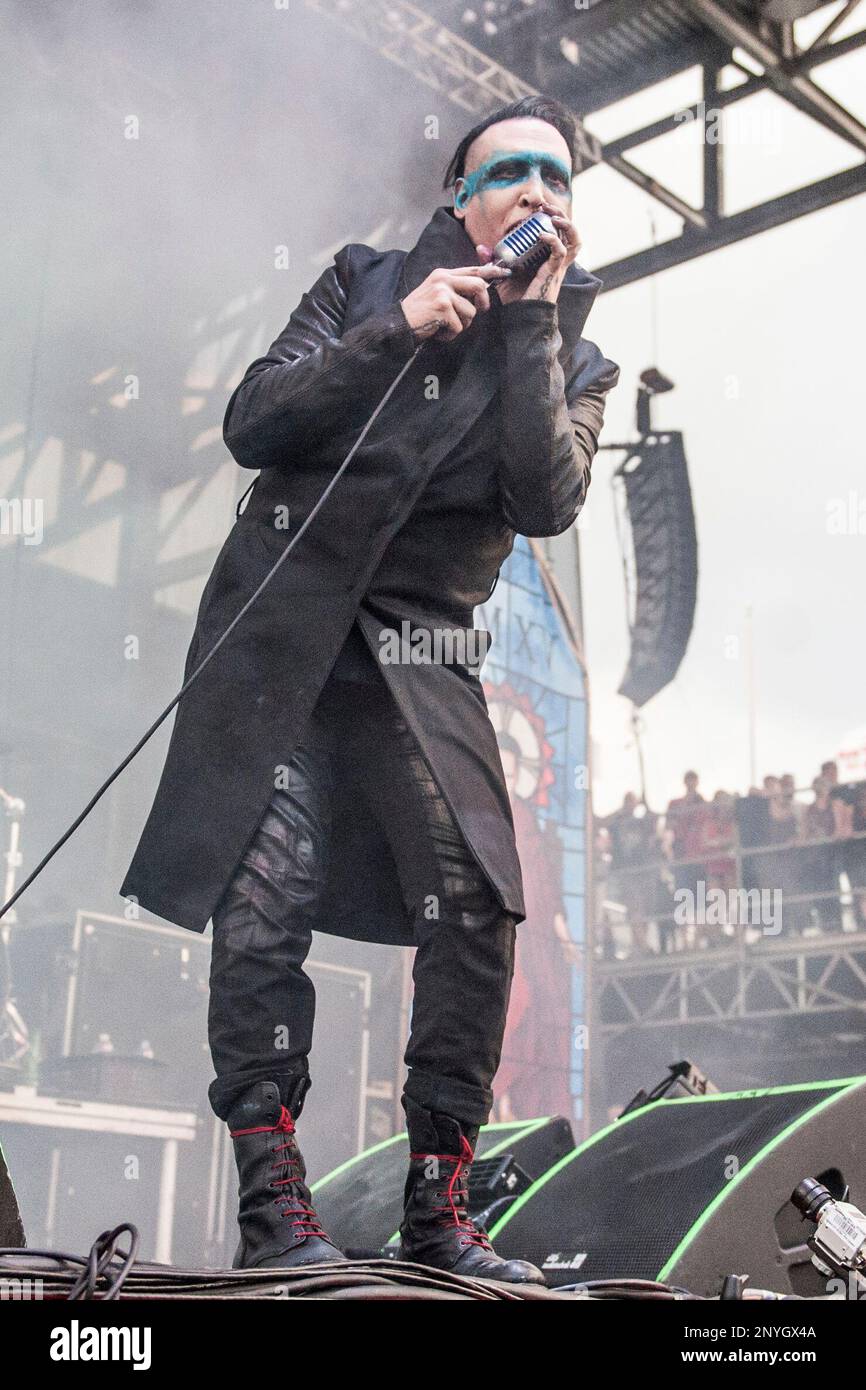 Marilyn Manson performs during the Rock On The Range festival at ...