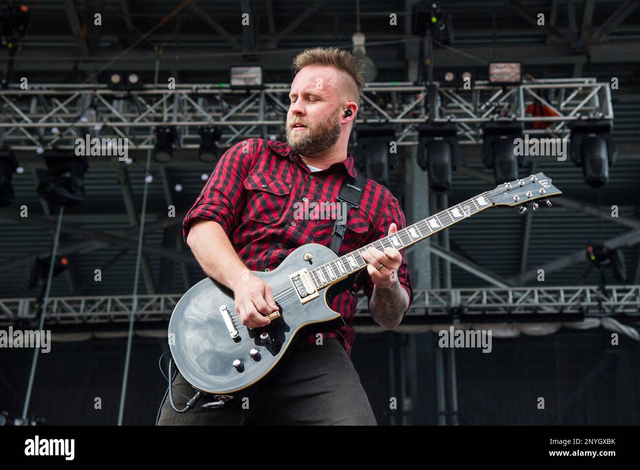 Jasen Rauch of Breaking Benjamin performs during the Rock On The Range ...