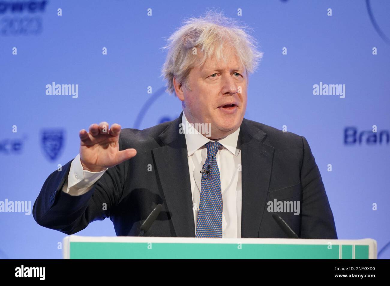 Former prime minister Boris Johnson speaks during the Global Soft Power ...