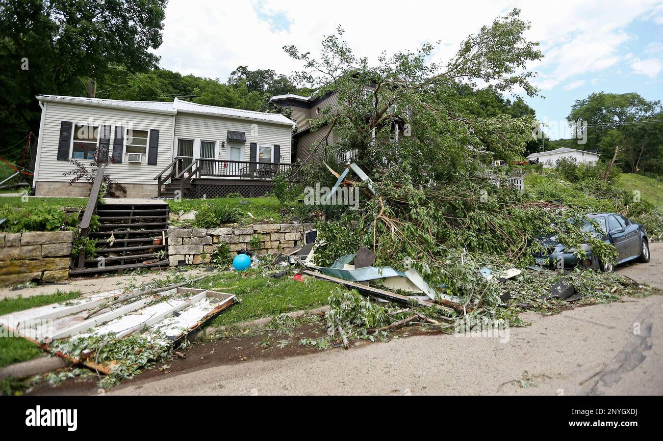 Wednesday evening storms caused damage along Ann Street in McGregor ...