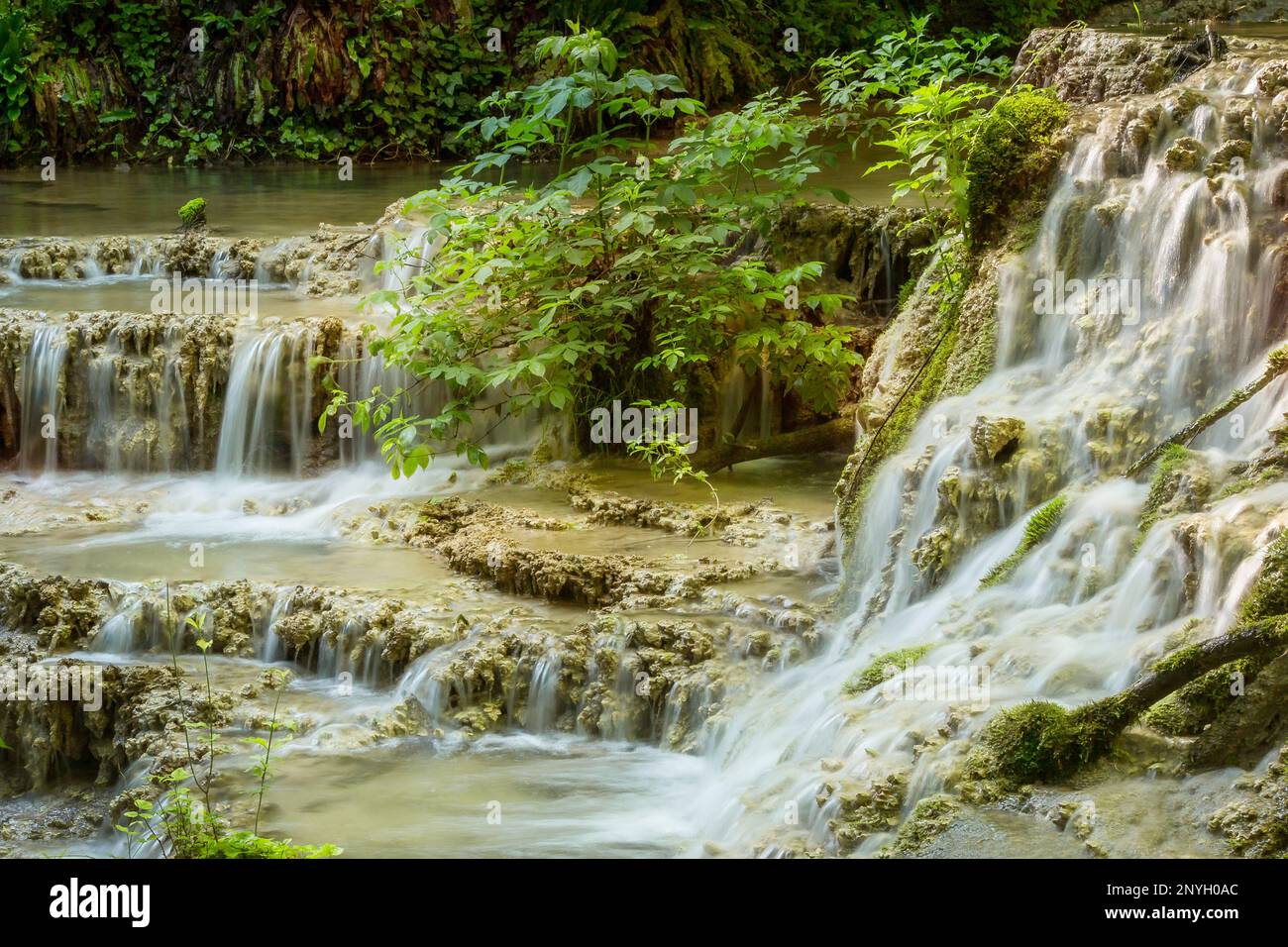 Krushuna waterfalls turquoise water terraces and pools, the biggest ...