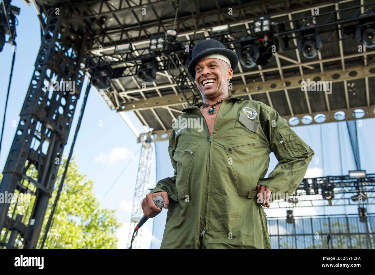 Angelo Moore of Fishbone performs during Riot Fest at Douglas Park on ...