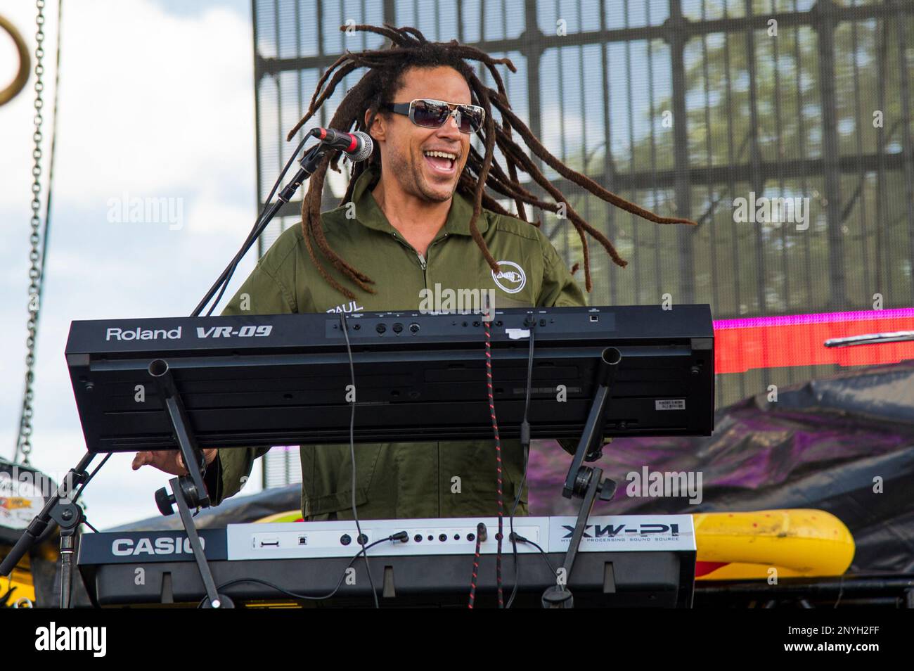 Paul Hampton of Fishbone performs during Riot Fest at Douglas Park on ...