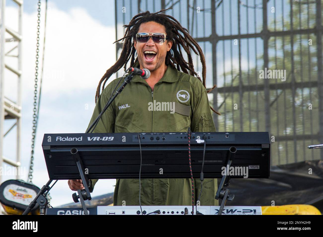 Paul Hampton of Fishbone performs during Riot Fest at Douglas Park on ...