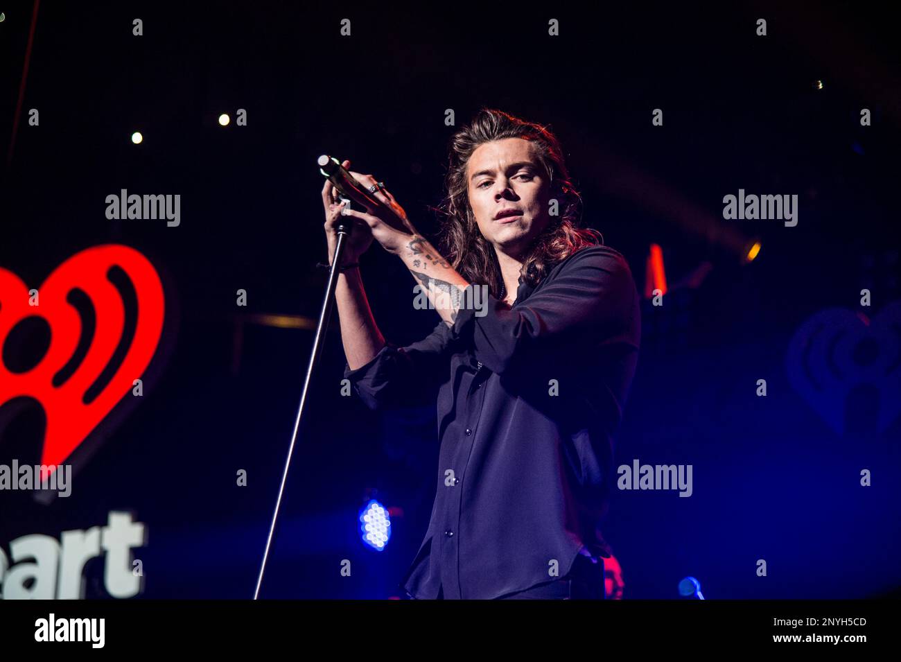 Harry Styles of One Direction performs during 106.1 KISS FM's ...