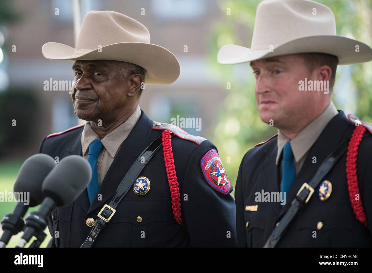Troopers Eddy Williams, left, and Joshua Sneed, of the Texas State ...