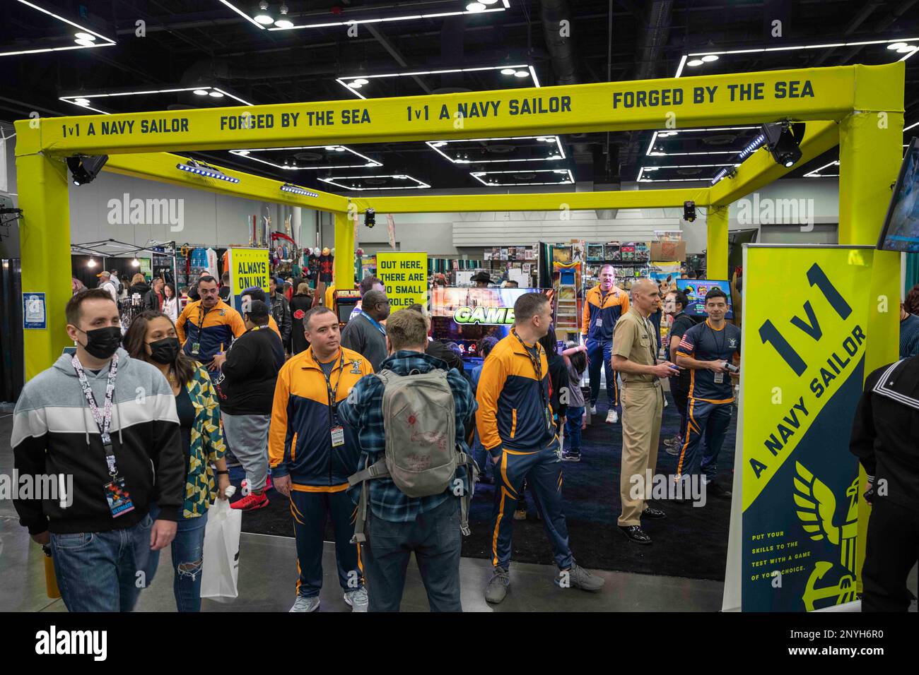 Members of the Navy’s esports team, Goats & Glory, take part in FAN ...