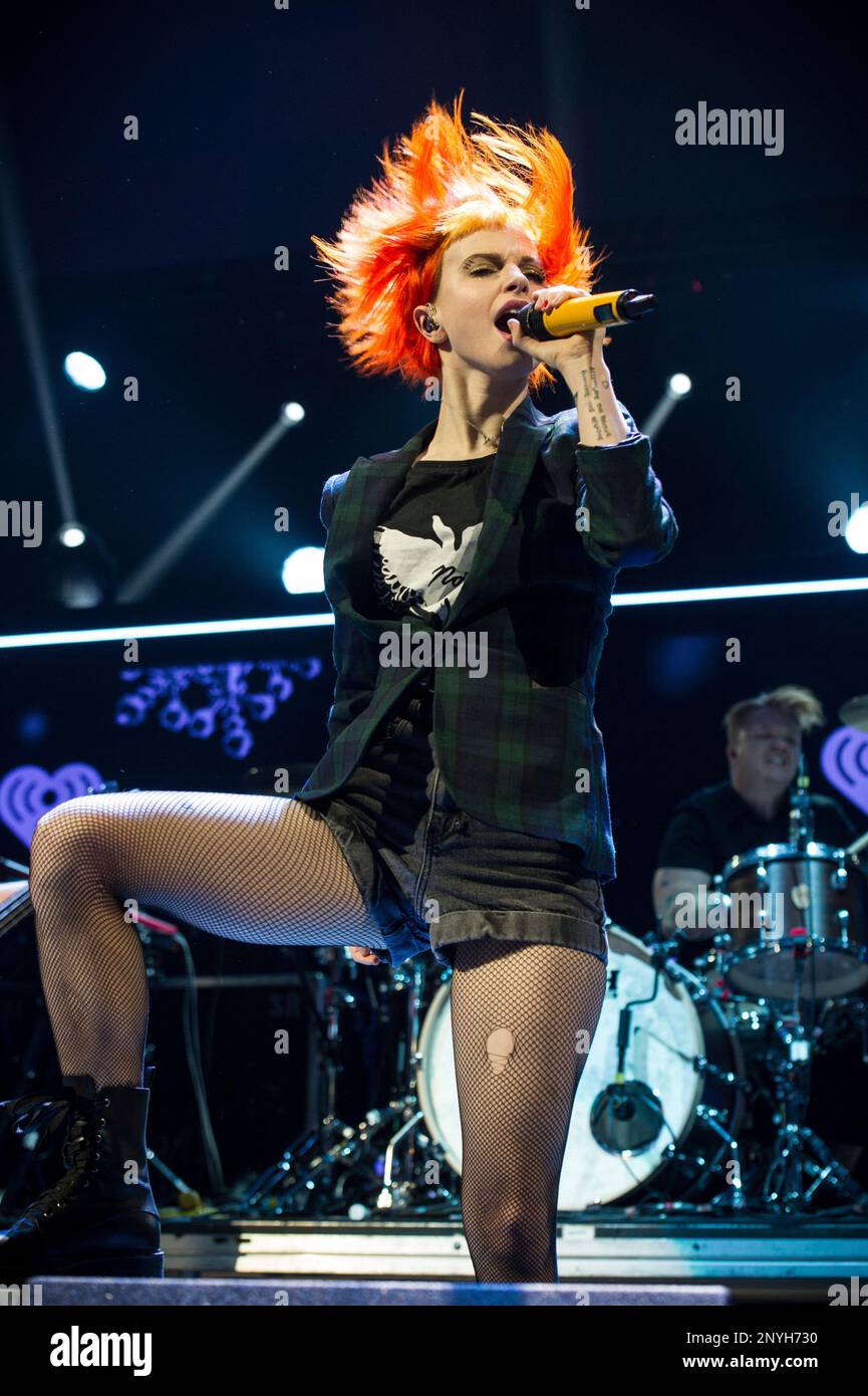Hayley Williams of Paramore performs during 103.5 KISS FM's Jingle Ball ...