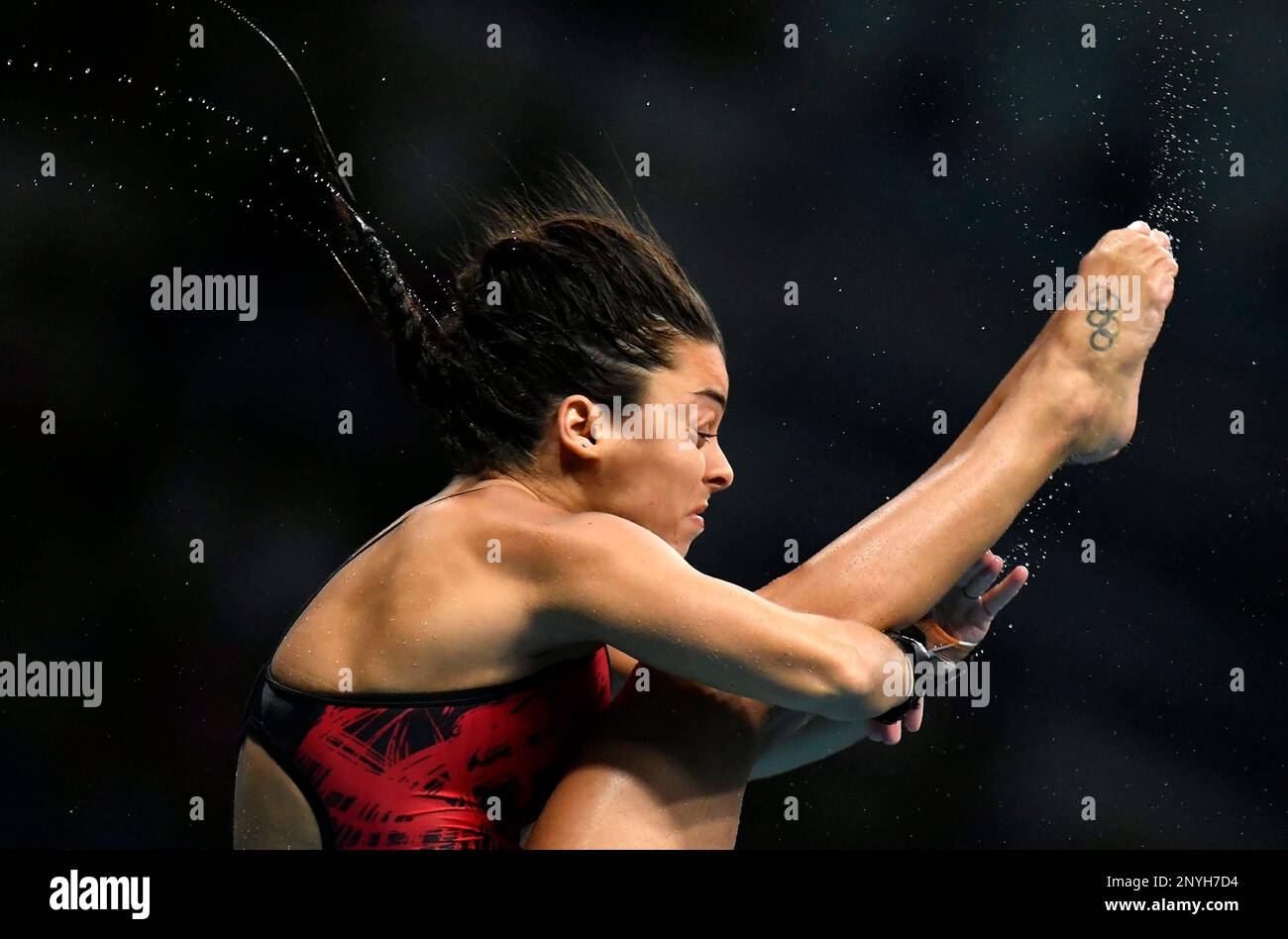 Meaghan Benfeito of Canada competes in the women's diving 10m platform ...