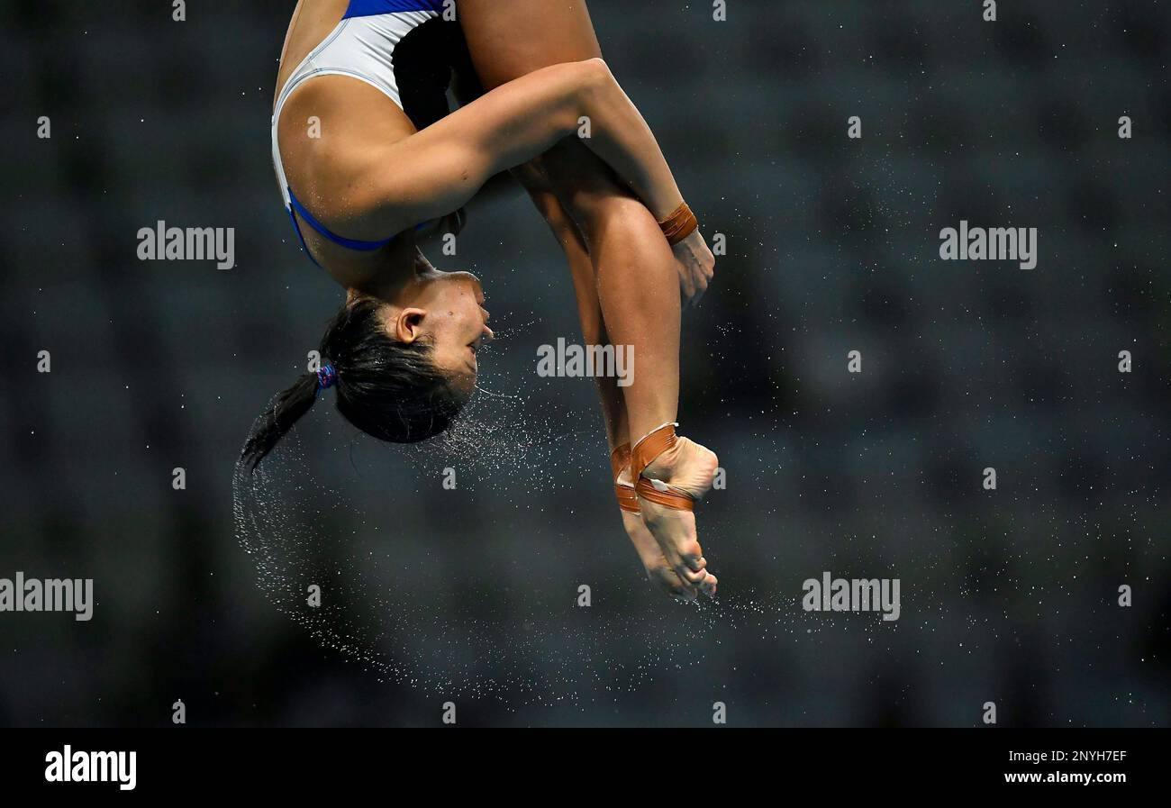 Pandelela Pamg of Malaysia competes in the women's diving 10m platform ...