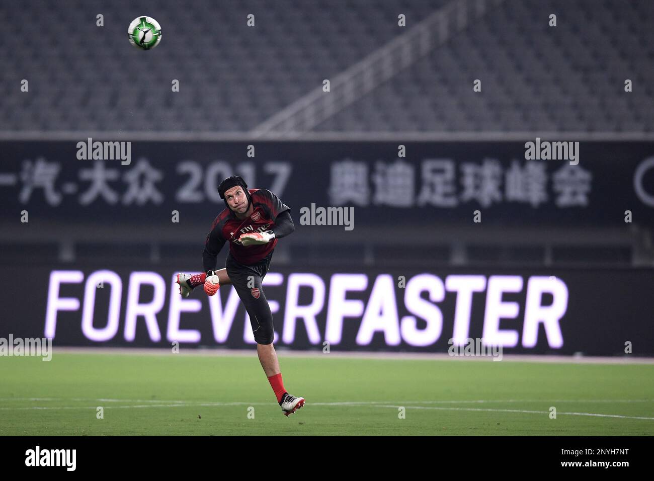 Czech football player Petr Cech of Arsenal F.C. takes part in a ...