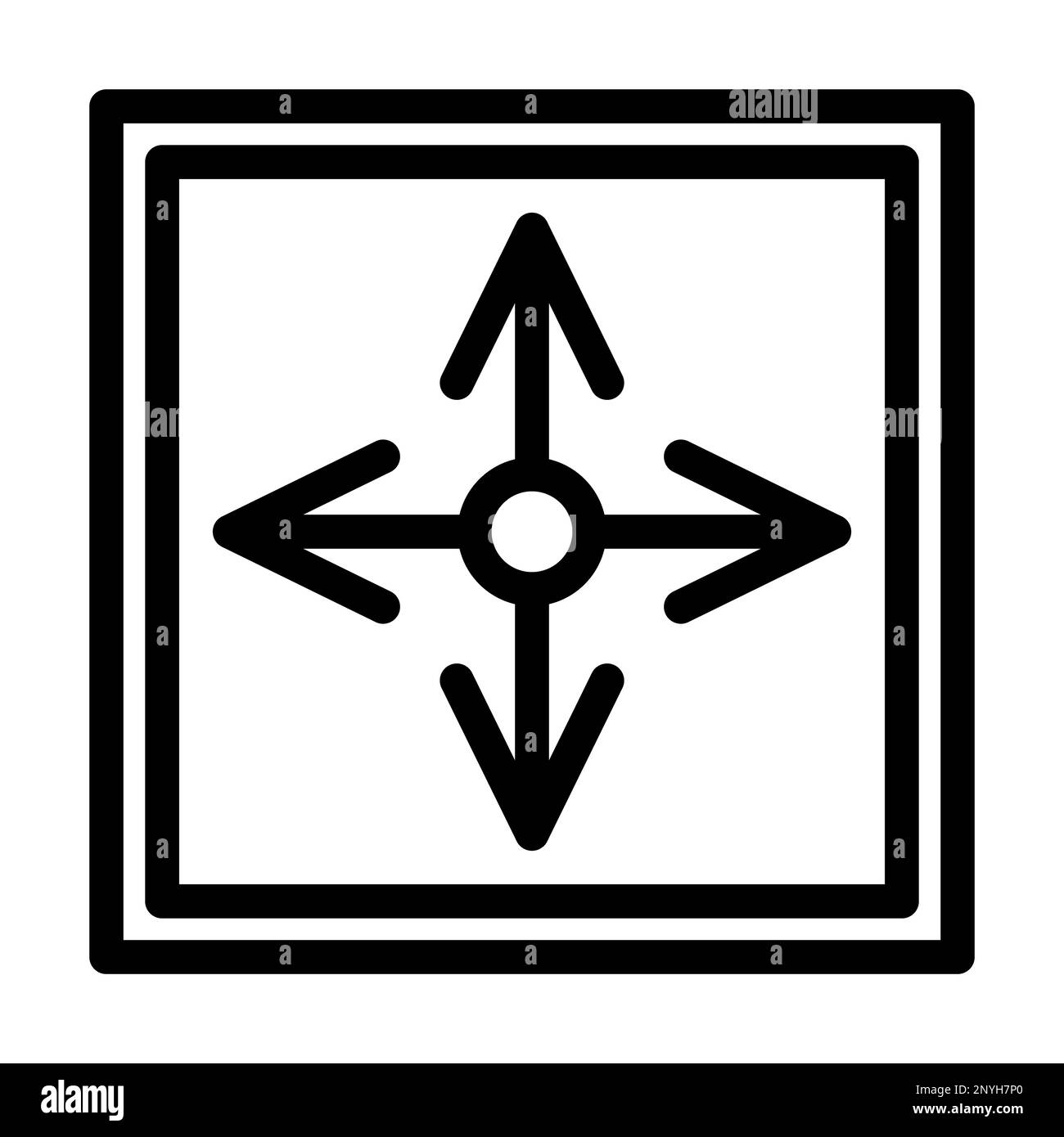 Offset Thick Line Icon Stock Photo - Alamy