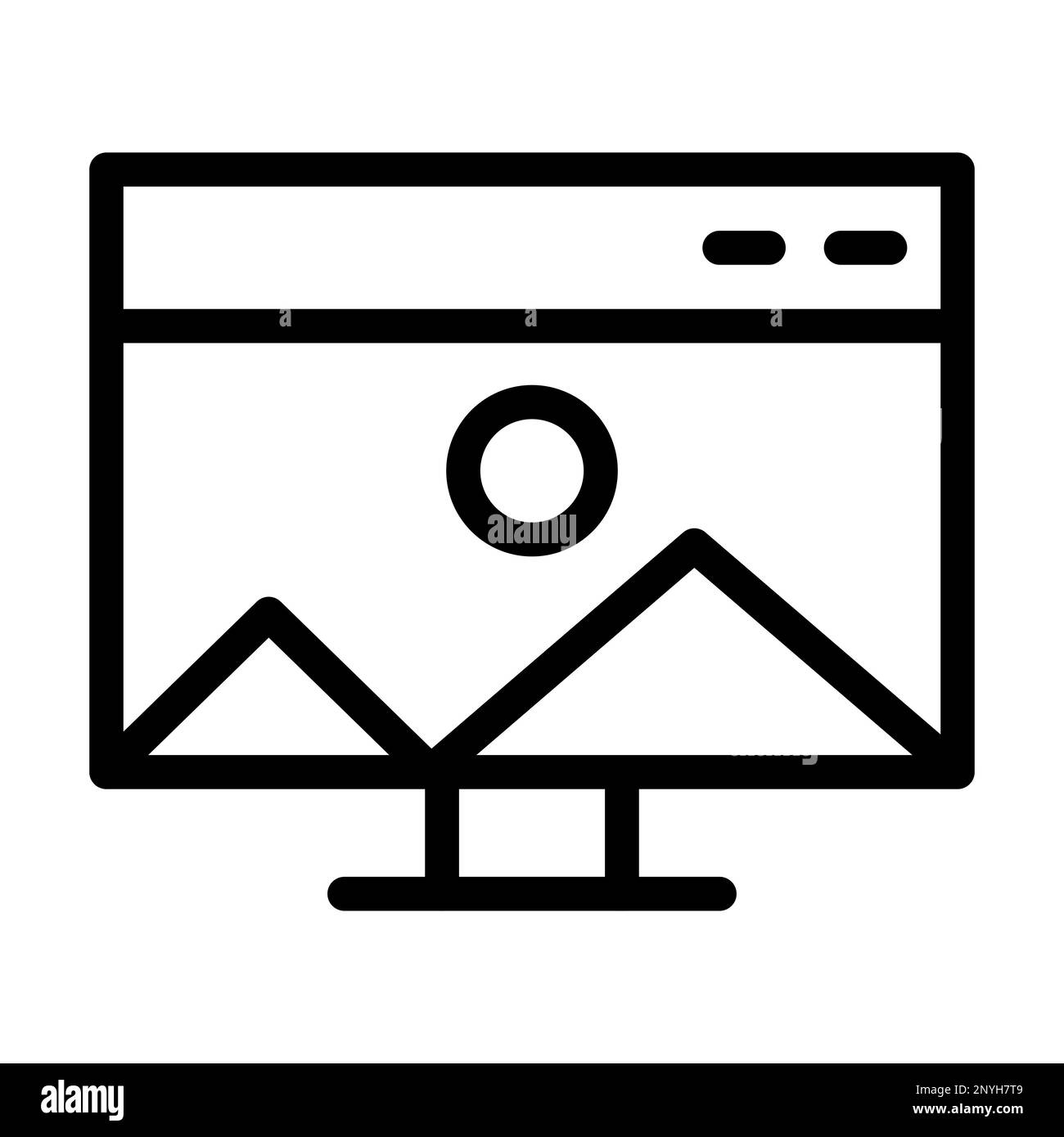 Poster Design Thick Line Icon Stock Photo - Alamy