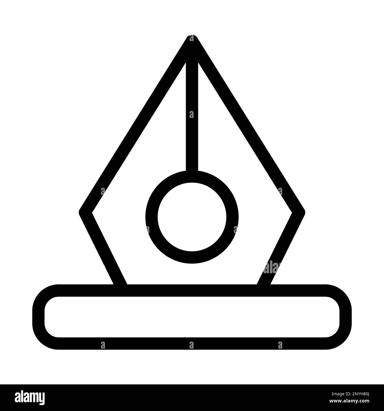 Anchor Point Thick Line Icon Stock Photo - Alamy