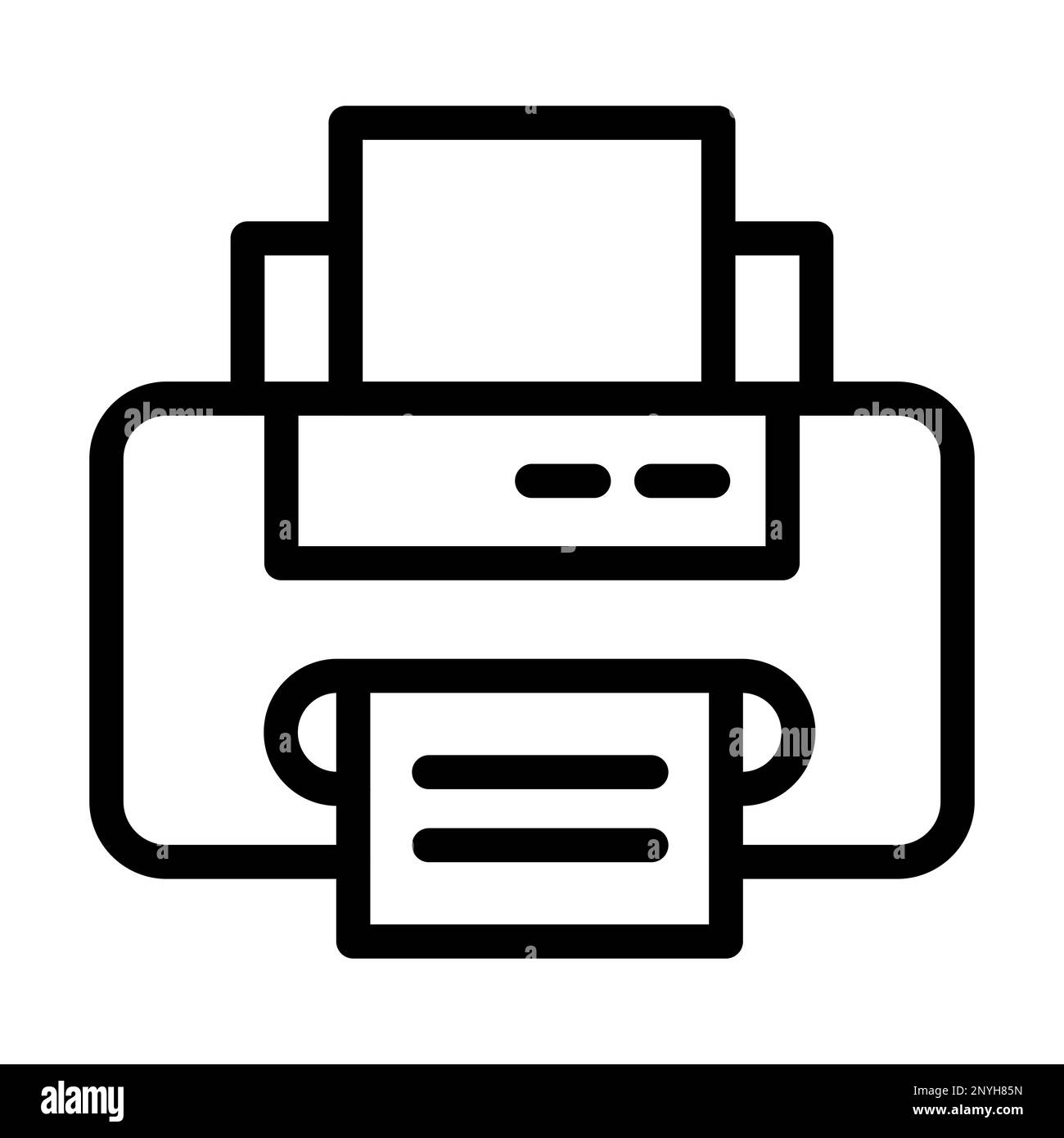 Printer Thick Line Icon Stock Photo - Alamy