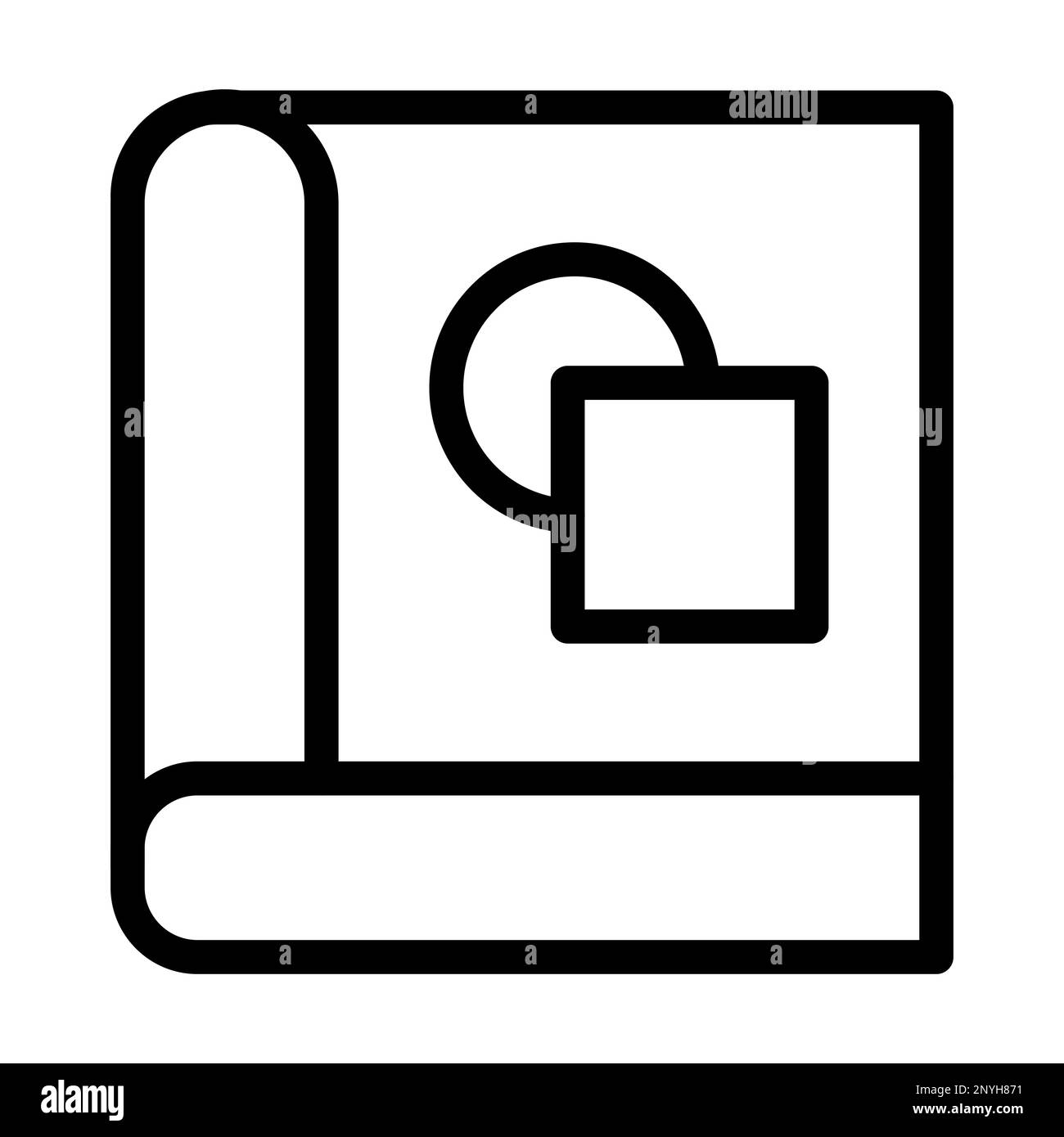 Art Book Thick Line Icon Stock Photo - Alamy