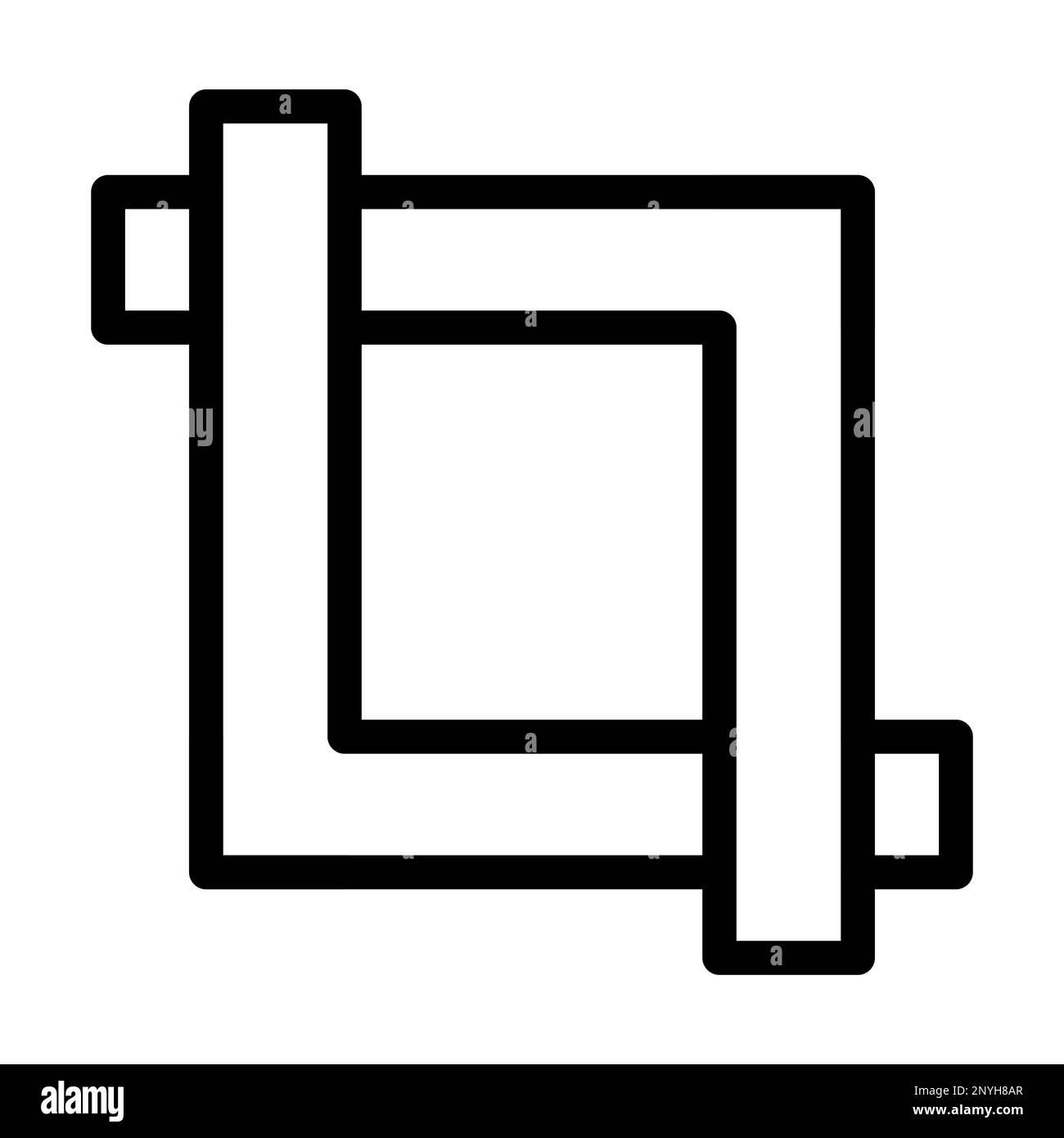 Crop Thick Line Icon Stock Photo - Alamy