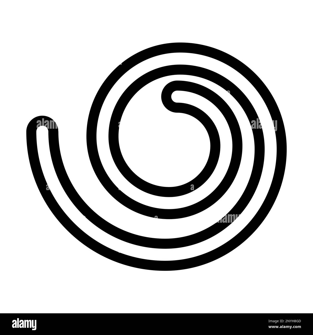 Spiral Thick Line Icon Stock Photo - Alamy
